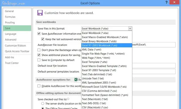 How To Always Save A File In XLS Format In Microsoft Excel 2013 Developer Publish