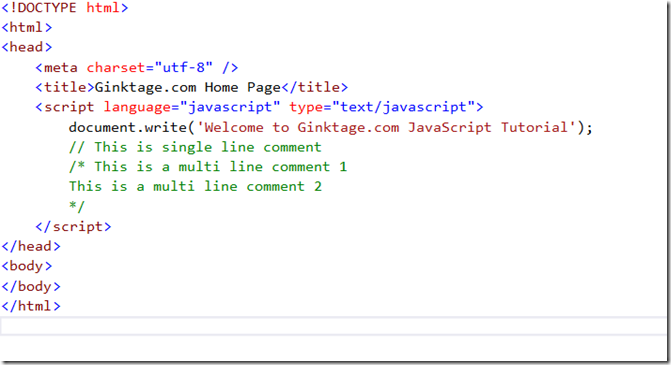 Javascript Tutorial 3 Comments In Javascript